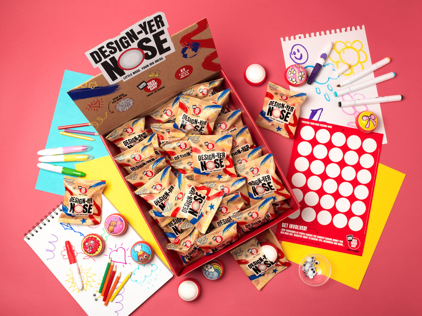 Official 2026 Red Nose Multipack (30 Design-Yer Noses) – Comic Relief Shop