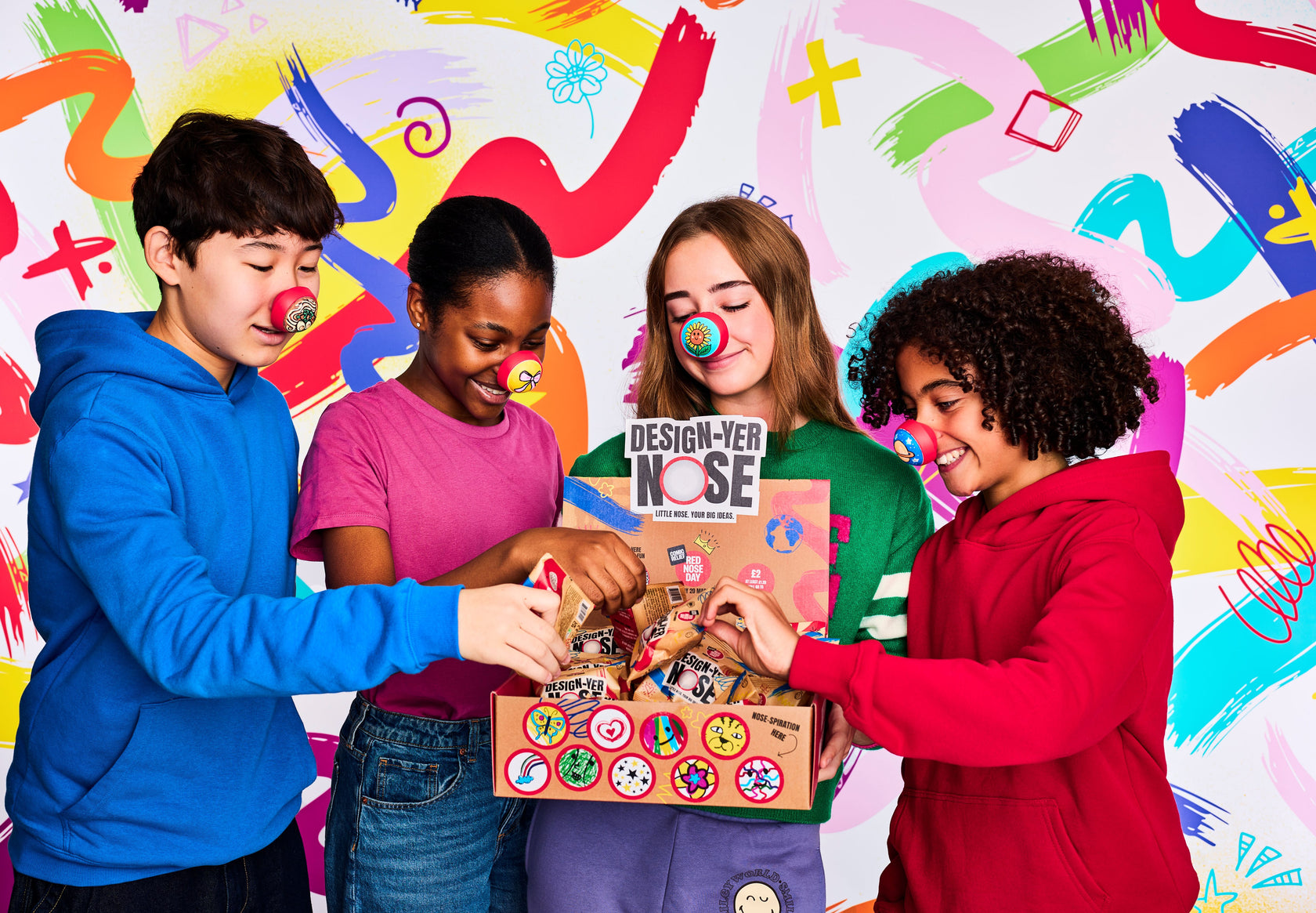 Official 2026 Red Nose Multipack for schools (30 Design-Yer Noses ...